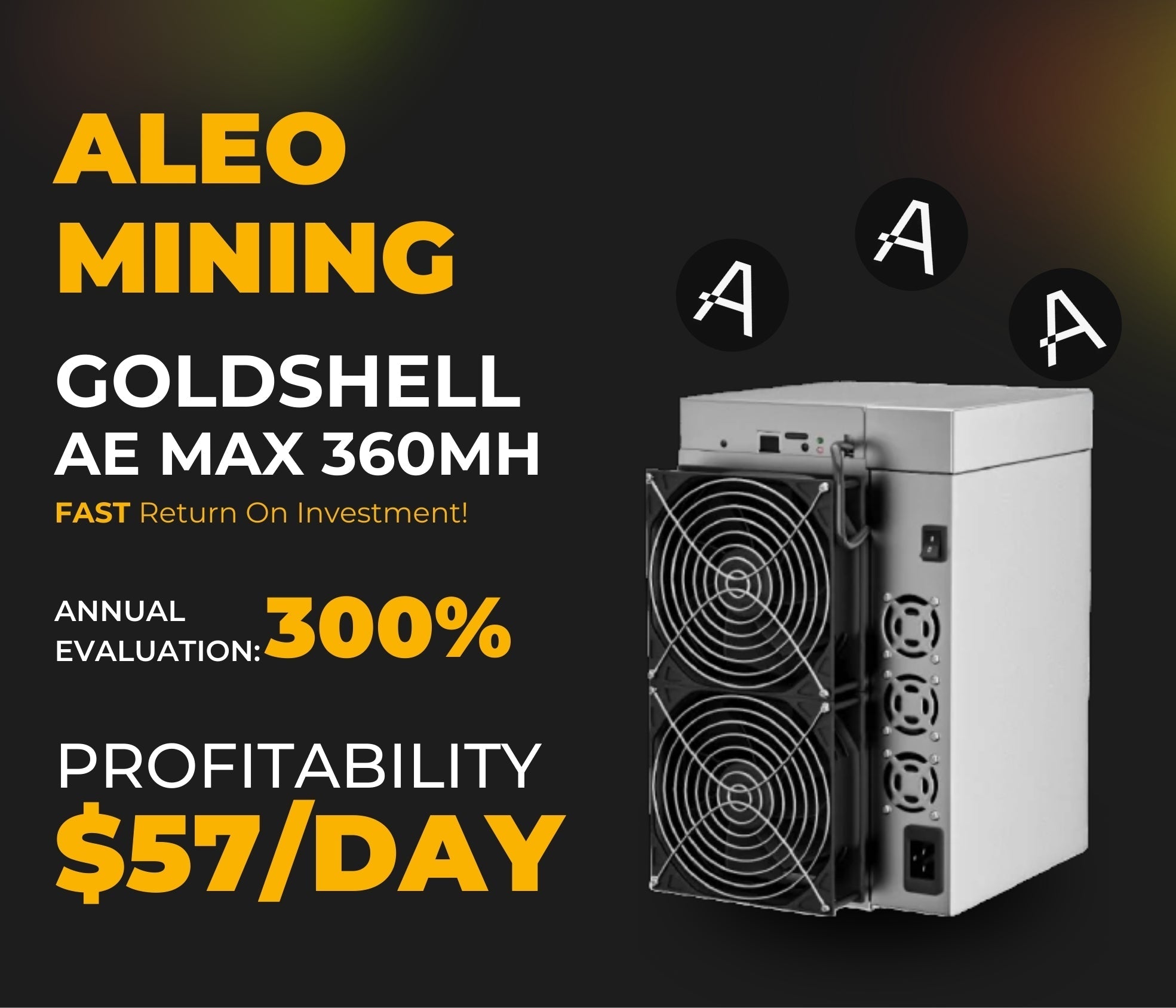 Goldshell AE Max – The Most Profitable ALEO ASIC Miner