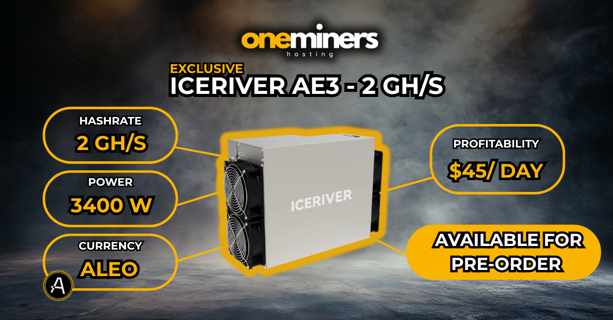 Iceriver AE3 ASIC Miner Now Available for Pre-Order