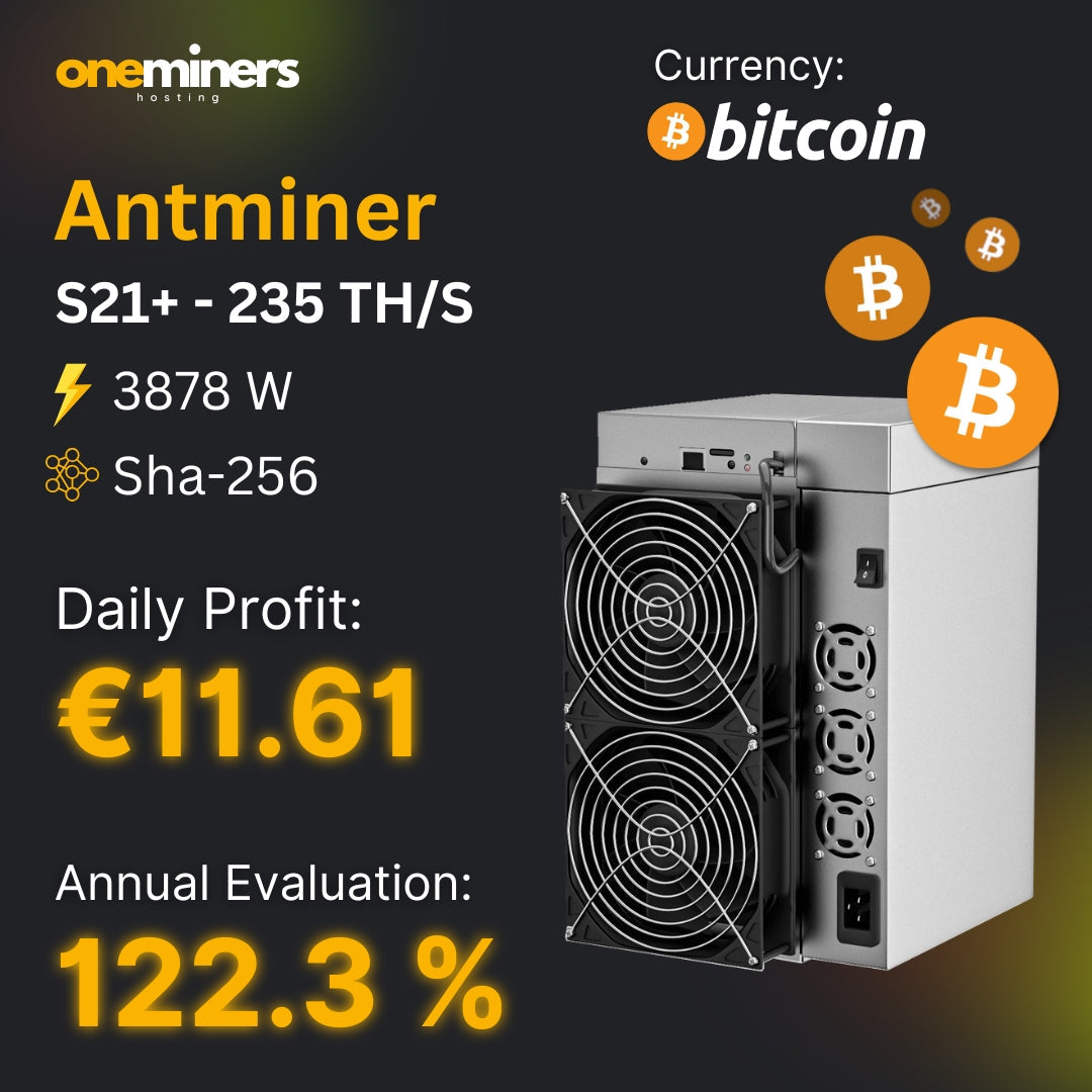 Antminer S21 Plus 235 TH/s | High-Efficiency Bitcoin Mining