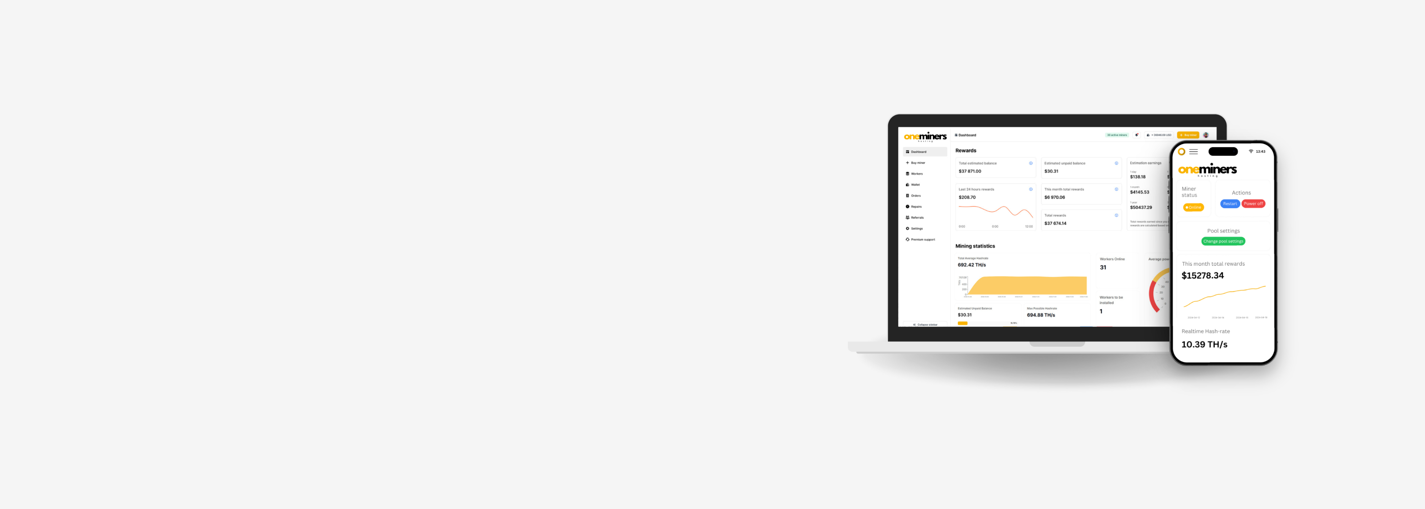 OneMiners - Crypto Mining Platform - ASIC Miner Hosting – OneMiners ...